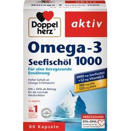 Doppelherz Gesundheit Herz-Kreislauf Omega-3 + Seefischöl Kapseln