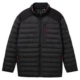 Tom Tailor Herren Plus - Hybrid Jacke, schwarz, Uni, Gr. 4XL