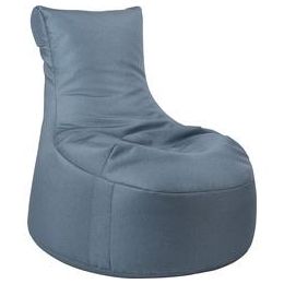 Sitzsack SITTING POINT "Keiko Swing", blau (graublau), B:65cm H:90cm T:95cm, Polyester, Polystyrol, Sitzsäcke