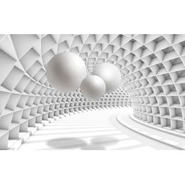 papermoon Fototapete "Abstrakt 3D Effekt" Tapeten Gr. B/L: 4,00 m x 2,60 m, Bahnen: 8 St., bunt Fototapeten