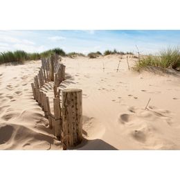 papermoon Fototapete "Dunes Sandy Beach" Tapeten Gr. B/L: 4 m x 2,6 m, Bahnen: 8 St., bunt (mehrfarbig) Fototapeten