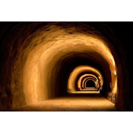 papermoon Fototapete "Visuell dynamischer Tunnel" Tapeten Gr. B/L: 4,5 m x 2,8 m, Bahnen: 9 St., bunt (mehrfarbig) Fototapeten