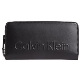 Geldbörse Calvin Klein "CK SET ZA WALLET LG" schwarz (ck, black) Kleinlederwaren Geldbörsen