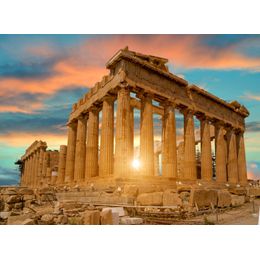 papermoon Fototapete "Parthenon Athens" Tapeten Gr. B/L: 3,5 m x 2,6 m, Bahnen: 7 St., bunt (mehrfarbig) Fototapeten