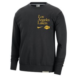 Los Angeles Lakers Standard Issue Nike Dri-FIT NBA-Sweatshirt mit Rundhalsausschnitt für Herren - Schwarz