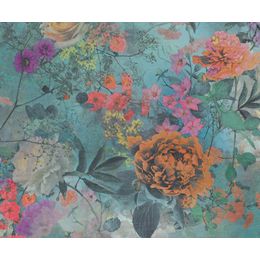 ARCHITECTS PAPER Fototapete "Atelier 47 Colour Plants 2" Tapeten Vlies, Wand, Schräge, Decke Gr. B/L: 3 m x 2,5 m, bunt (blau, orange, rot) Fototapeten Blumen