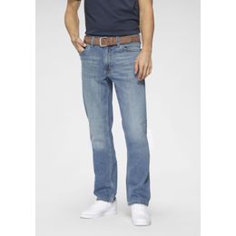 5-Pocket-Jeans Mustang "Style Tramper Straight" Gr. 38, Länge 30, blau (mediummid) Herren Jeans 5-Pocket-Jeans