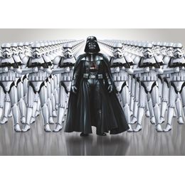 Komar Fototapete "Star Wars Imperial Force" Tapeten 368x254 cm (Breite x Höhe), inklusive Kleister Gr. B/L: 368 m x 254 m, Rollen: 8 St., schwarz (schwarz, weiß) Fototapeten Comic
