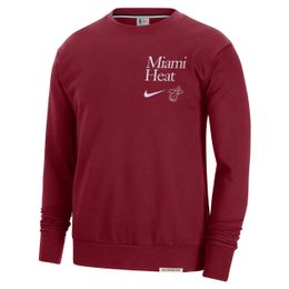 Miami Heat Standard Issue Nike Dri-FIT NBA-Sweatshirt mit Rundhalsausschnitt für Herren - Rot