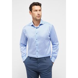 Langarmhemd Eterna "MODERN FIT" Gr. 40, verlängerte Ärmellängen, blau Herren Hemden Langarm