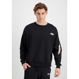 Sweater Alpha Industries "ALPHA Men - Sweatshirts Organics OS Sweater" Gr. S, schwarz (organic black) Herren Sweatshirts