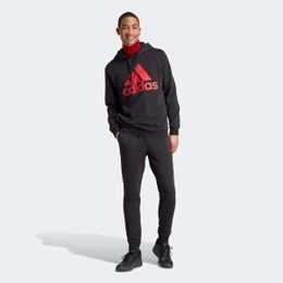 Trainingsanzug adidas Sportswear "BIG LOGO TERRY" Gr. L, rot (black, scarlet) Herren Sportanzüge Trainingsanzüge