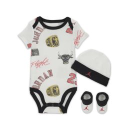 Jordan MJ Essentials 3-teiliges Set mit Print für Babys - Weiß