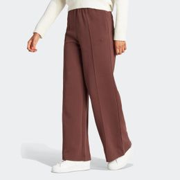 Sporthose adidas originals "PREMIUM ESSENTIALS WIDELEG PINTUCK HOSE" Gr. XS, N-Gr, braun (shadow brown) Damen Hosen Sporthosen