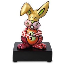 Sammelfigur Goebel "Figur Romero Britto - "Orange Rabbit"" Dekofiguren Gr. B/H/T: 10cm x 14cm x 9cm, Hase, bunt