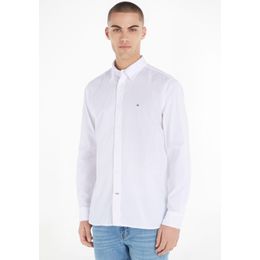 Langarmhemd Tommy Hilfiger "LA-Hemd Flex Poplin" Gr. XL, N-Gr, weiß (white) Herren Hemden Langarm