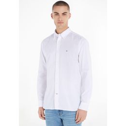 Langarmhemd Tommy Hilfiger "LA-Hemd Flex Poplin" Gr. XXXL, N-Gr, weiß (white) Herren Hemden Langarm