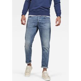 Regular-fit-Jeans G-Star Raw "3301 Straight Tapered" Gr. 32, Länge 36, blau (blue, aged) Herren Jeans Regular Fit