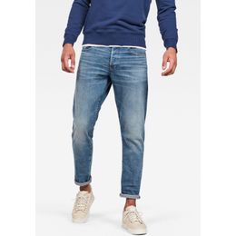 Regular-fit-Jeans G-Star Raw "3301 Straight Tapered" Gr. 30, Länge 32, blau (blue, aged) Herren Jeans Regular Fit