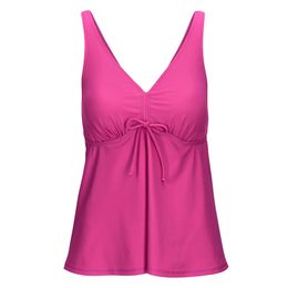 Tankini-Top feel good Gr. 44, Cup B, pink (fuchsia, fuchsia, gemustert) Damen Bikini-Oberteile Ocean Blue