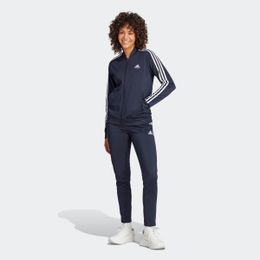 Trainingsanzug adidas Sportswear "W 3S TR TS" Gr. XS, blau (legend ink, white) Damen Sportanzüge Trainingsanzüge