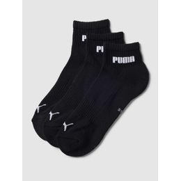 Puma Sneakersocken mit Label-Print im 3er-Pack
