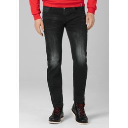 Regular-fit-Jeans Timezone "Regular GerritTZ" Gr. 32, Länge 34, schwarz Herren Jeans 5-Pocket-Jeans