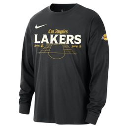 Los Angeles Lakers langärmeliges Nike NBA-Max90-T-Shirt für Herren - Schwarz