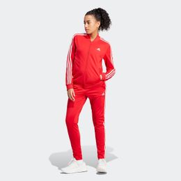 Trainingsanzug adidas Sportswear "W 3S TR TS" Gr. XL, rot (better scarlet, white) Damen Sportanzüge Trainingsanzüge