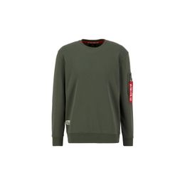 Sweater Alpha Industries "ALPHA Men - Sweatshirts USN Blood Chit Sweater" Gr. L, grün (dark olive) Herren Sweatshirts