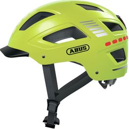 Fahrradhelm Abus "HYBAN 2.0 LED" Helme Gr. M Kopfumfang: 52 cm - 58 cm, gelb (signal yellow) Fahrradhelme für Erwachsene