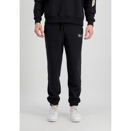 Jogginghose Alpha Industries "ALPHA Men - Jogger Organics EMB Regular Jogger" Gr. 2 XL, Normalgrößen, schwarz (organic black) Herren Hosen Jogginghosen