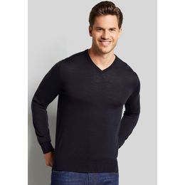 V-Ausschnitt-Pullover Bugatti Gr. L, blau (marine) Herren Pullover V-Ausschnitt-Pullover