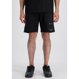 Sweatshorts Alpha Industries "ALPHA Men - Shorts Patch Short LF" Gr. L, Normalgrößen, schwarz (black) Herren Hosen Shorts