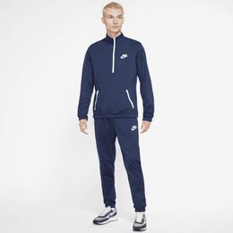 Trainingsanzug Nike Sportswear "Sport Essentials Men's Poly-Knit Track Suit" Gr. M, blau (midnight navy, white) Herren Sportanzüge Trainingsanzüge