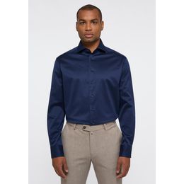 Langarmhemd Eterna "MODERN FIT" Gr. 46, Normalgrößen, blau (navy) Herren Hemden Langarm