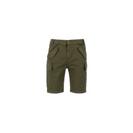 Shorts Alpha Industries "ALPHA Men - Airman Short" Gr. 32, Normalgrößen, grün (dark olive) Herren Hosen Shorts