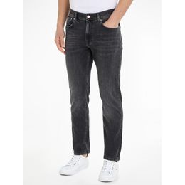 5-Pocket-Jeans Tommy Hilfiger "STRAIGHT DENTON STR SALTON BLK" Gr. 33, Länge 32, schwarz (salton black) Herren Jeans 5-Pocket-Jeans