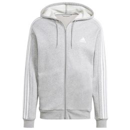 Adidas - 3-Stripes FL Full Zip Hoodie - Hoodie Gr S grau