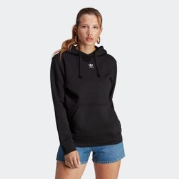 Kapuzensweatshirt adidas originals "ADICOLOR ESSENTIALS FLEECE HOODIE" Gr. L, schwarz (black) Damen Sweatshirts