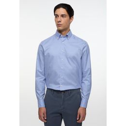 Langarmhemd Eterna "SLIM FIT" Gr. 44, Normalgrößen, blau Herren Hemden Langarm