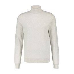 Rollkragenpullover Lerros "Lerros Rollkragenpullover" Gr. 4XL, weiß (fog white melan) Herren Pullover Rollkragenpullover