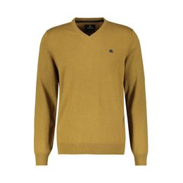 Strickpullover Lerros "Lerros V-Neck Pullover mit Kaschmiranteil" Gr. M, braun (dried tobacco) Herren Pullover Strick-Kick