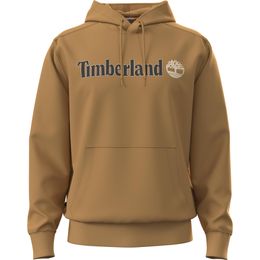 Kapuzensweatshirt Timberland "KENNEBEC RIVER Linear Logo Hoodie" Gr. L, beige (wheat boot) Herren Sweatshirts