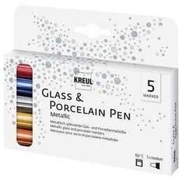 Kreul Porzellanmaler metallic 5er Set PorcelainPen 160°C