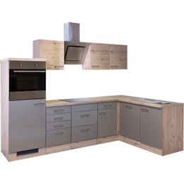 Flex-Well Küche Riva, wahlw. mit E-Geräten, Stellmaß 280x170 cm, viele Farbvarianten, grau