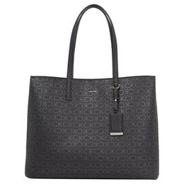 Calvin Klein Shopper CK MUST SHOPPER MD_EPI MONO, mit dekorativem Anhänger Handtasche Damen Tasche Damen Henkeltasche, schwarz