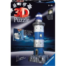 Ravensburger 3D-Puzzle Leuchtturm bei Nacht, 216 Puzzleteile, inkl. 2 LEDs; Made in Europe, FSC® - schützt Wald - weltweit, bunt