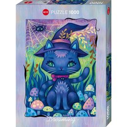 Heye Puzzle Witch Cat, 1000 Puzzleteile, Made in Germany, bunt