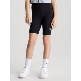 Calvin Klein Jeans Radlerhose CK LOGO CYCLING SHORTS Kinder bis 16 Jahre, schwarz